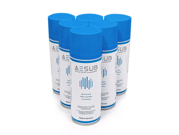 AESUB Blue - Matte Disappearing Spray for 3D Scanning - Shop3D.ca